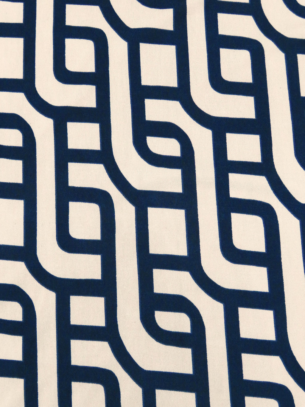 Muted Midnight Navy/Almond Polyester/Lycra Lattice Print FTY Knit 58W ...