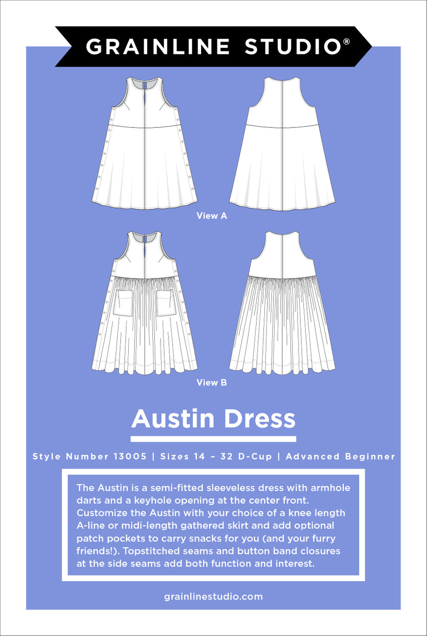 Grainline Studio Patterns - Austin Dress #13005 - Sizes 14-32 – Fabric Mart