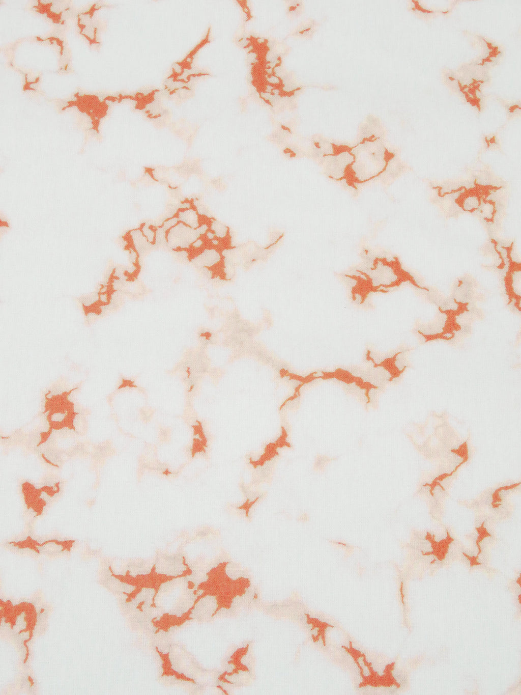 White/Burnt Sienna/Desert Sand Cotton/Polyester Marbled-Look Print Shi ...