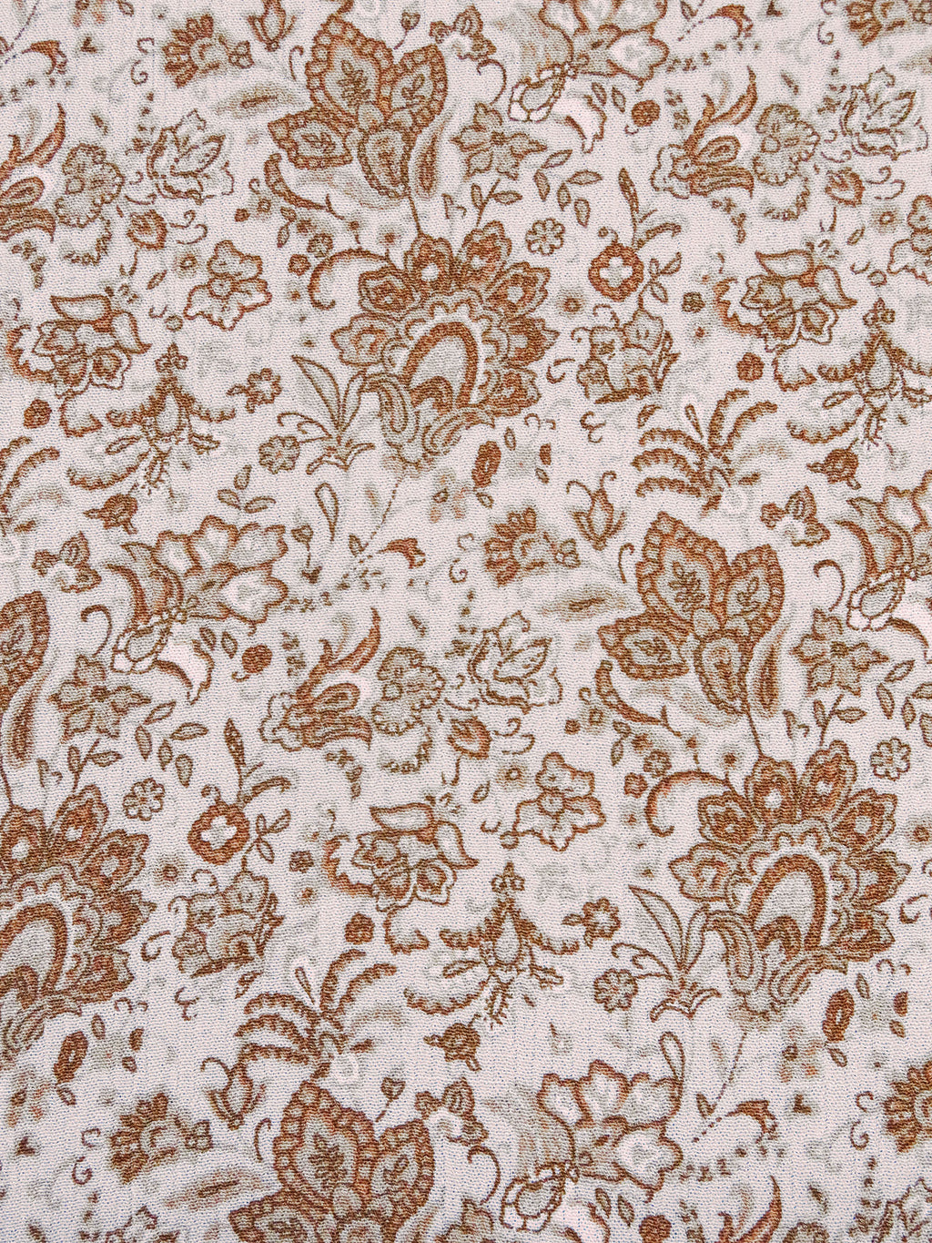 Dusty Light Pink/Pale Taupe/Muted Rust Brown/Multi 100% Rayon Ornate P ...